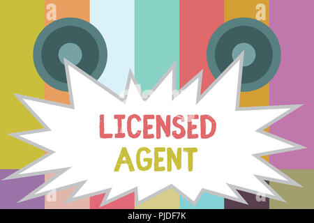 Word writing text Licensed Agent. Business concept for Authorized and ...