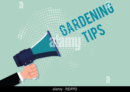 Handwriting text writing Gardening Tips. Concept meaning Proper ...