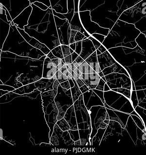 Urban city map of Uppsala. Vector illustration, Uppsala map grayscale ...