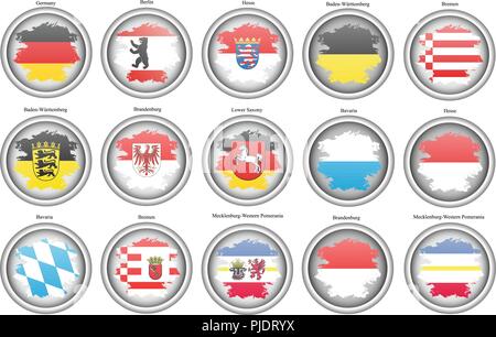Coat of arms of the states of Germany, All German regions emblem ...
