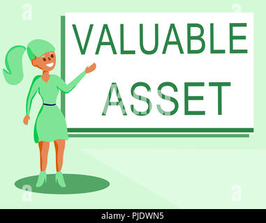 Text sign showing Valuable Asset. Conceptual photo Your most valuable ...