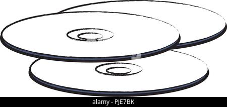 cd roms over white background, vector illustration Stock Vector Image ...
