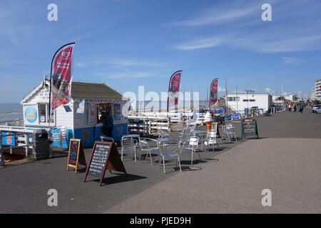 The Old Bathing Station beachfront cafe, Bexhill Stock Photo - Alamy