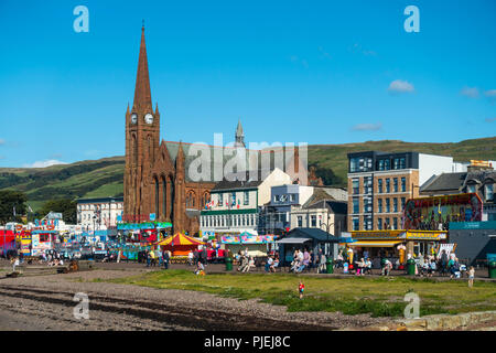 Largs Promenade , North Ayrshire, Scotland, UK. Unseasonal warm weather ...