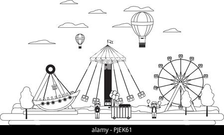 funny carnival mechanical ride games Stock Vector Image & Art - Alamy