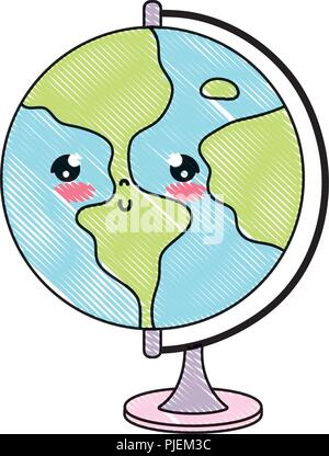 kawaii map vector illustration Stock Vector Image & Art - Alamy
