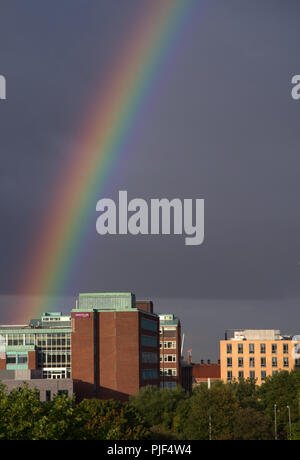 Manchester University Rainbow Dark moody sky University Universities ...