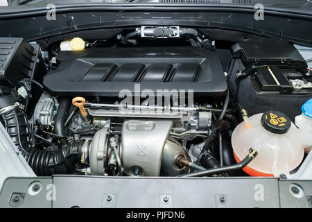close-up car engine, internal combustion engine Stock Photo - Alamy