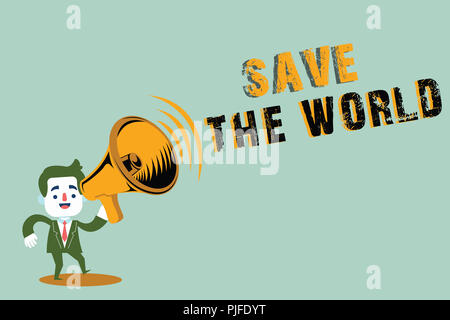 Handwriting text writing Save The World. Concept meaning Protect the ...