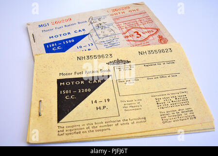 Petrol coupons and Motor Fuel Ration Book issued to key workers in ...