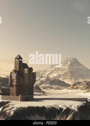 Medieval House Isolated Stock Photo - Alamy