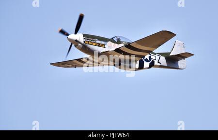 North American P-51D Mustang, ‘The Hun Hunter Texas’ (N351MX) flying at ...