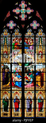 Lamentation of Christ, stained glass window in the Basilica of Saint ...