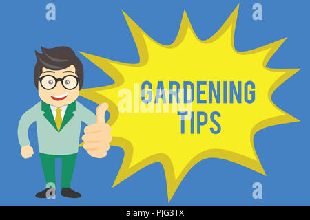 Handwriting text writing Gardening Tips. Concept meaning Proper ...