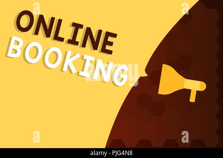 Text sign showing Reservation. Conceptual photo Arrangement made so a ...