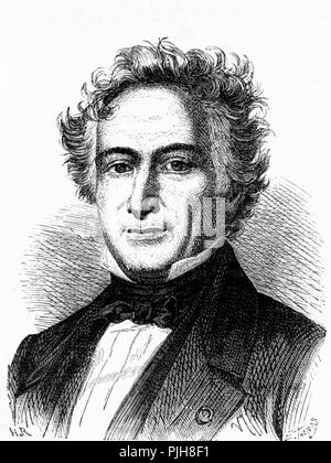 Michel Eugene Chevreul (1786-1889) French chemist. Engraving 1889 at te ...