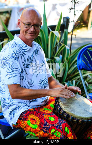 Richard Latham, Rich Rhythms drummer leading an open air workshop ...