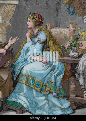 Dowager Duchess Hadwing of Swabia, wife of Burchard III, Duke of Swabia ...