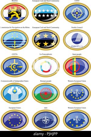 CSTO - Collective Security Treaty Organization flag, Russia, vector ...
