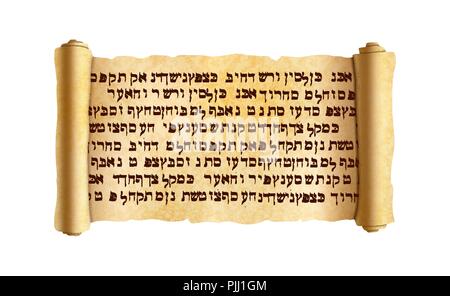 Old textured wide papyrus scroll with ancient latin text without any ...