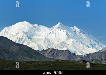 The twin peaks of Denali, the highest mountain in North America in a ...