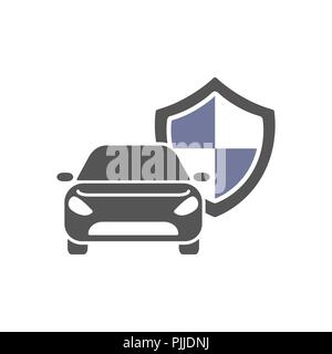 Protect car guard shield. Safety badge vehicle icon. Privacy automobile ...
