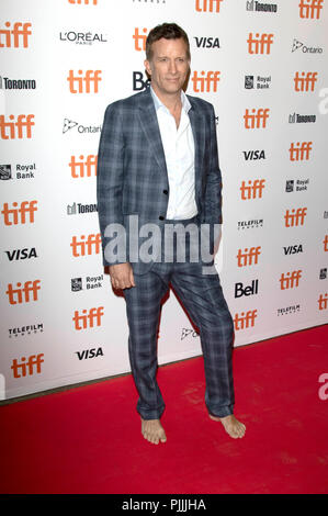 Thomas Jane attending the premiere of 'The Predator' during the 2018 ...