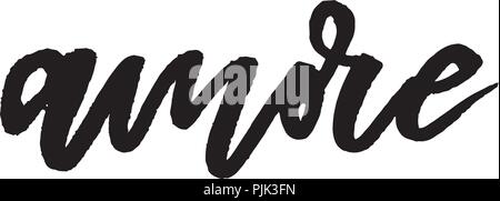 slogan AMORE phrase graphic vector Print Fashion lettering Stock Vector ...
