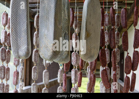Bündner Fleisch meat drying plant Jörg Brügger, Parpan, municipality of ...