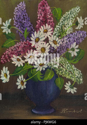 Art oil painting flowers , abstract , design Stock Photo - Alamy