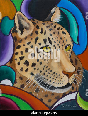 painting abstract with eyes mouth, different persons cubism, person ...