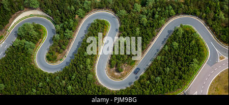 Aerial view, Volkswagen test track, Ehra-Lessien, Gifhorn, Lower Saxony ...
