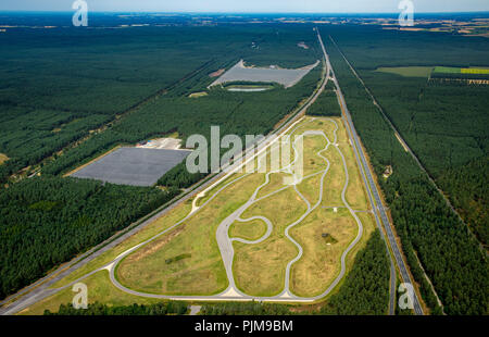 Aerial view, Volkswagen AG test track Ehra-Lessien, test track in Stock ...