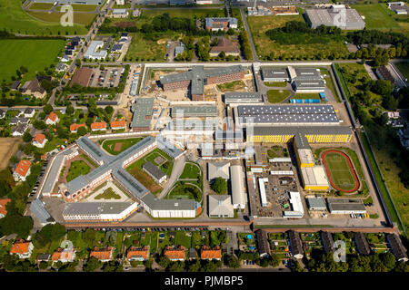 prison extension, Werl Prison, four-wing, four-storey cross building in ...