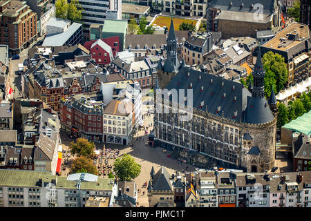 Aerial view, Aachen city centre with Aachen Cathedral, a UNESCO World ...