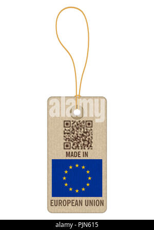 Made in European Union. Cardboard boxes with text made in European ...