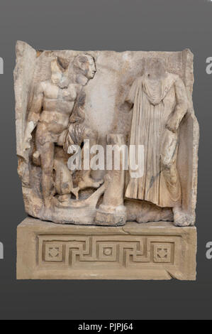 Roman Sebasteion relief sculpture of Aineas’ arrival in Italy ...