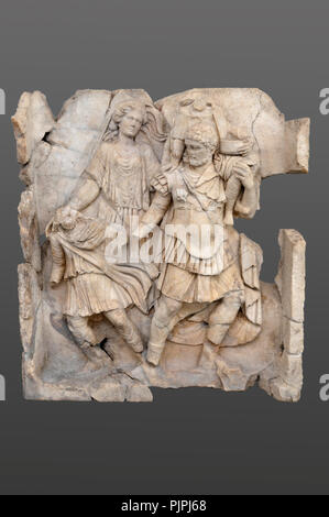 Roman Sebasteion relief sculpture of Aineas’ flight from Troy ...