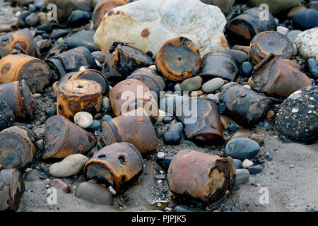 Remains of second world war RP3 British aircraft 3 inch rocket ...