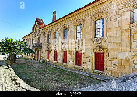 HDR View of the austere baroque Manor of the Viscount of Almendra, with ...