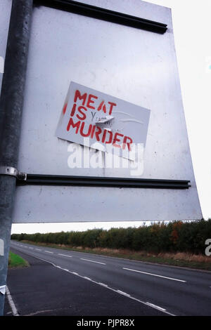 Meat is Murder poster Stock Photo - Alamy