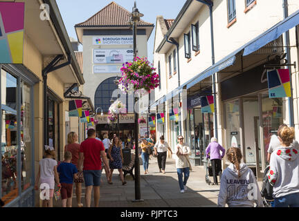Borough Parade shopping centre in town centre, Chippenham, Wiltshire ...