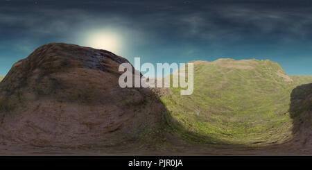 360 degree desert landscape. Equirectangular projection, environment ...