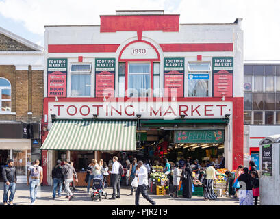 Fruit stall at entrance to Tooting Market, Tooting High Street, Tooting ...
