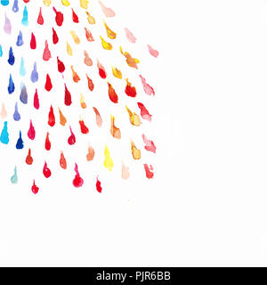 Watercolor seamless pattern with colorfull raindrops. Abstract modern ...