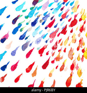 Watercolor seamless pattern with colorfull raindrops. Abstract modern ...