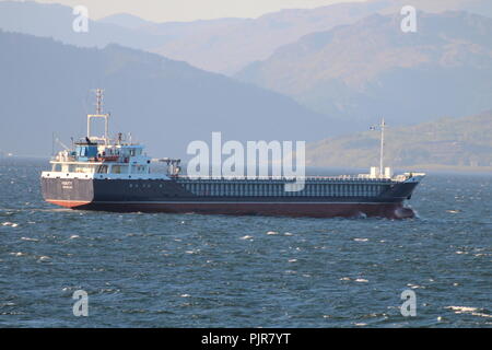 MV Verity, a general cargo vessel operated by Faversham Ships, passing ...