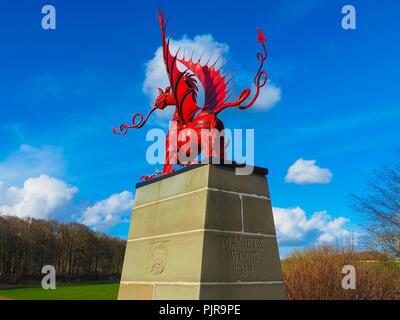 The 38th (Welsh) Division Memorial Red Dragon Memorial on the Somme ...