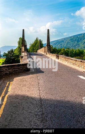 Wade's Bridge across River Tay on B846 at Scottish town Aberfeldy Perth ...