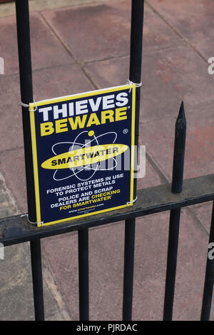 Thieves Beware Smartwater Forensic Systems In Use warning sticker on a ...